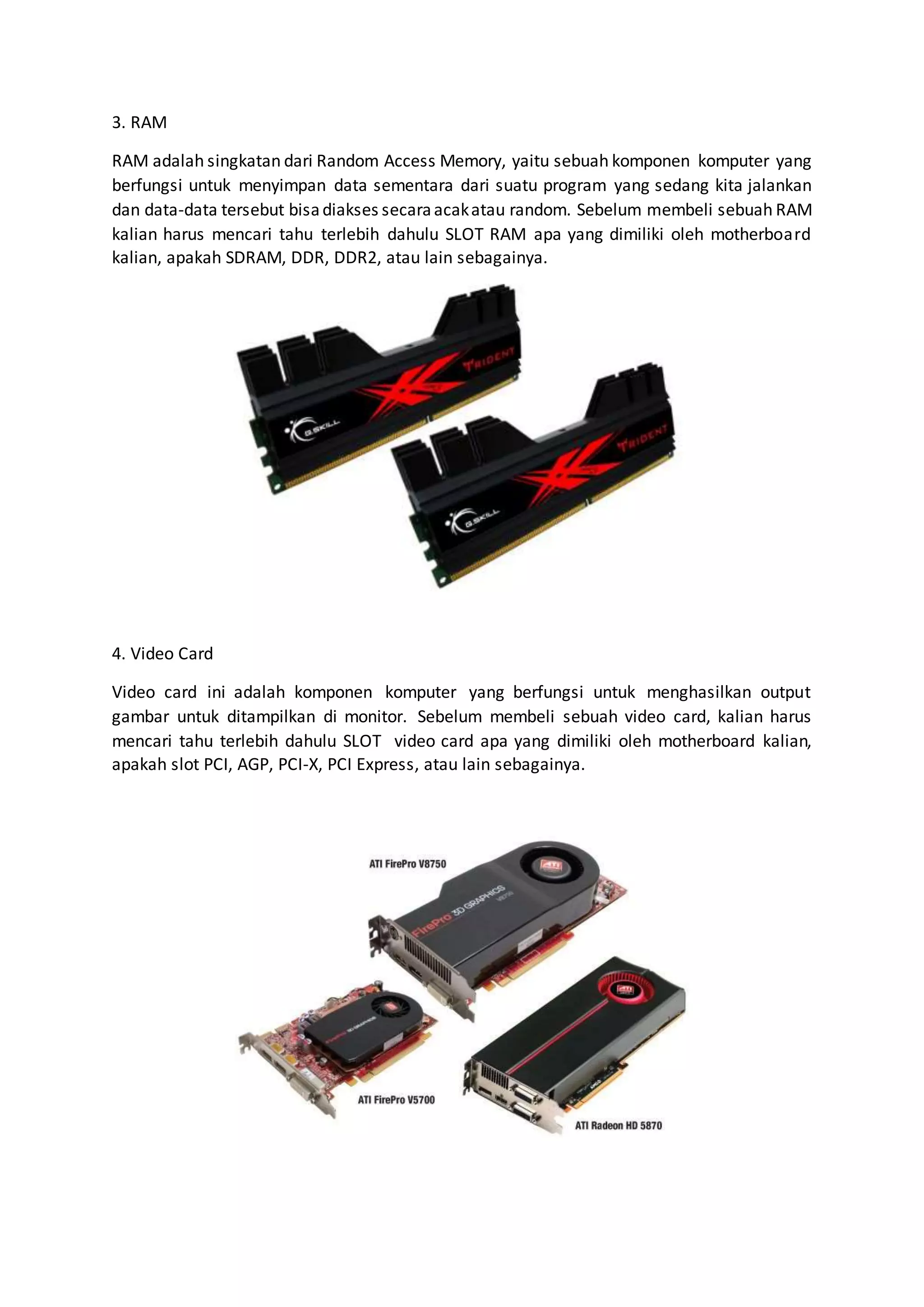 Komponen-komponen dalam CPU | DOCX