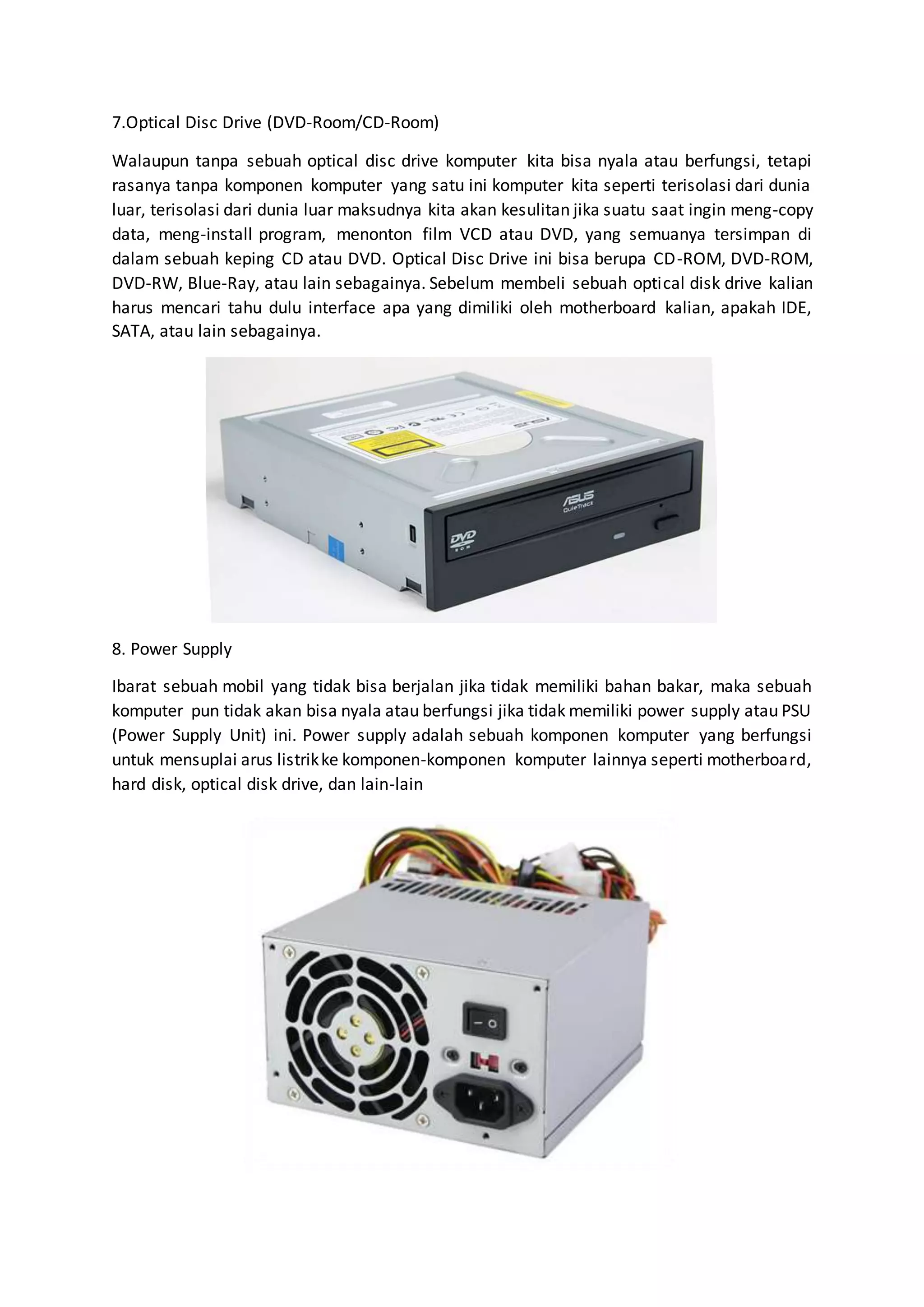 Komponen-komponen dalam CPU | DOCX