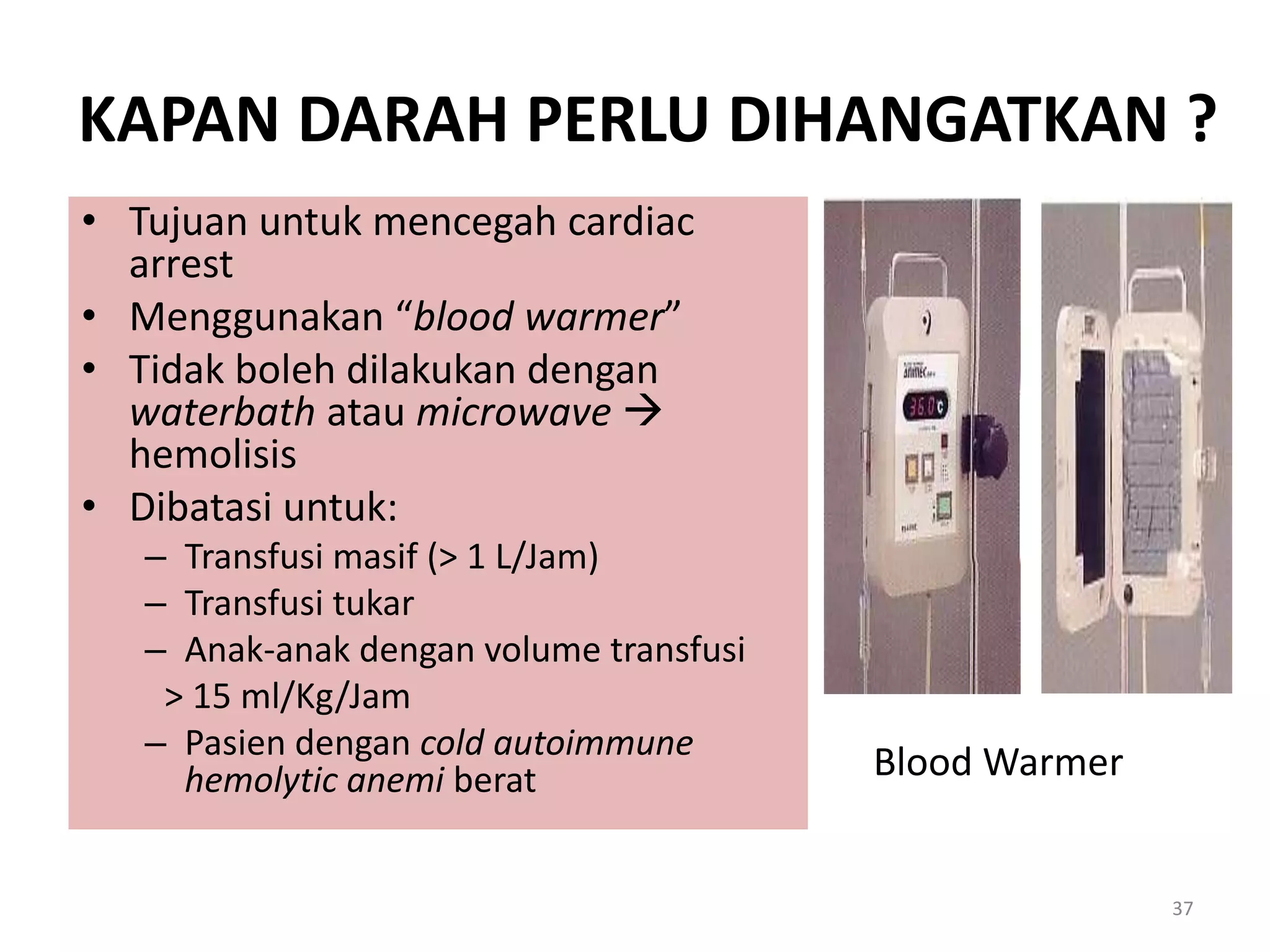 Komponen darah donor dan cara pengolahannya | PPTX