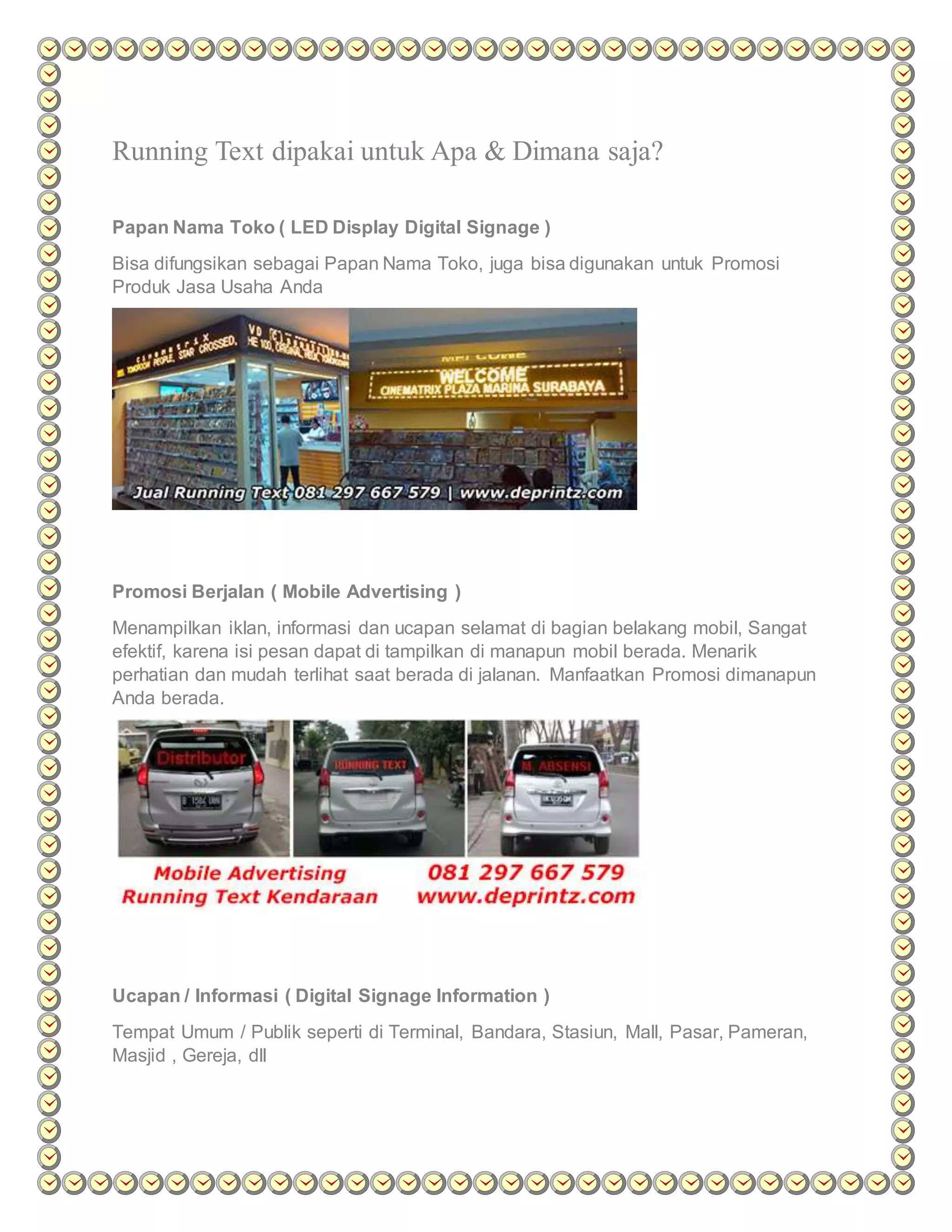 Komponen dasar running text | DOCX