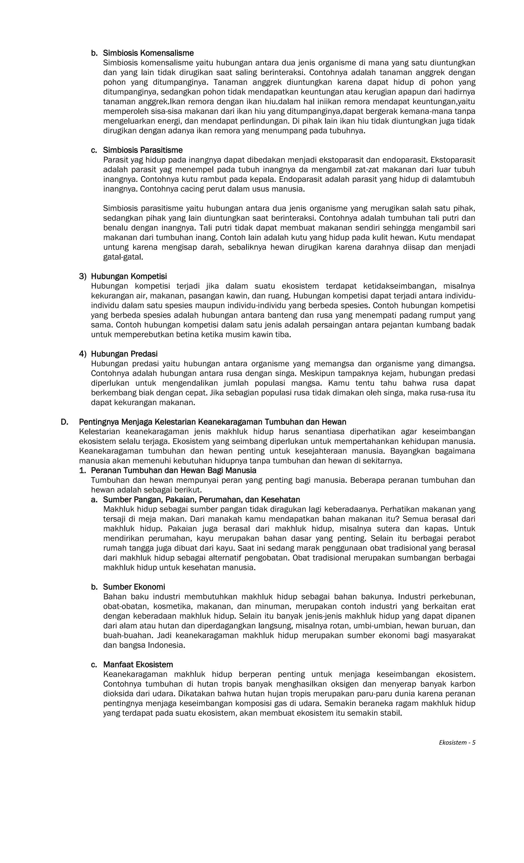 MODUL AJAR PROYEK IPAS KOMPONEN EKOSISTEM | PDF