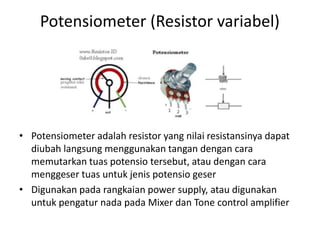 Komponen elektronika | PPTX