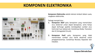 Komponen elektronika dasar | PDF