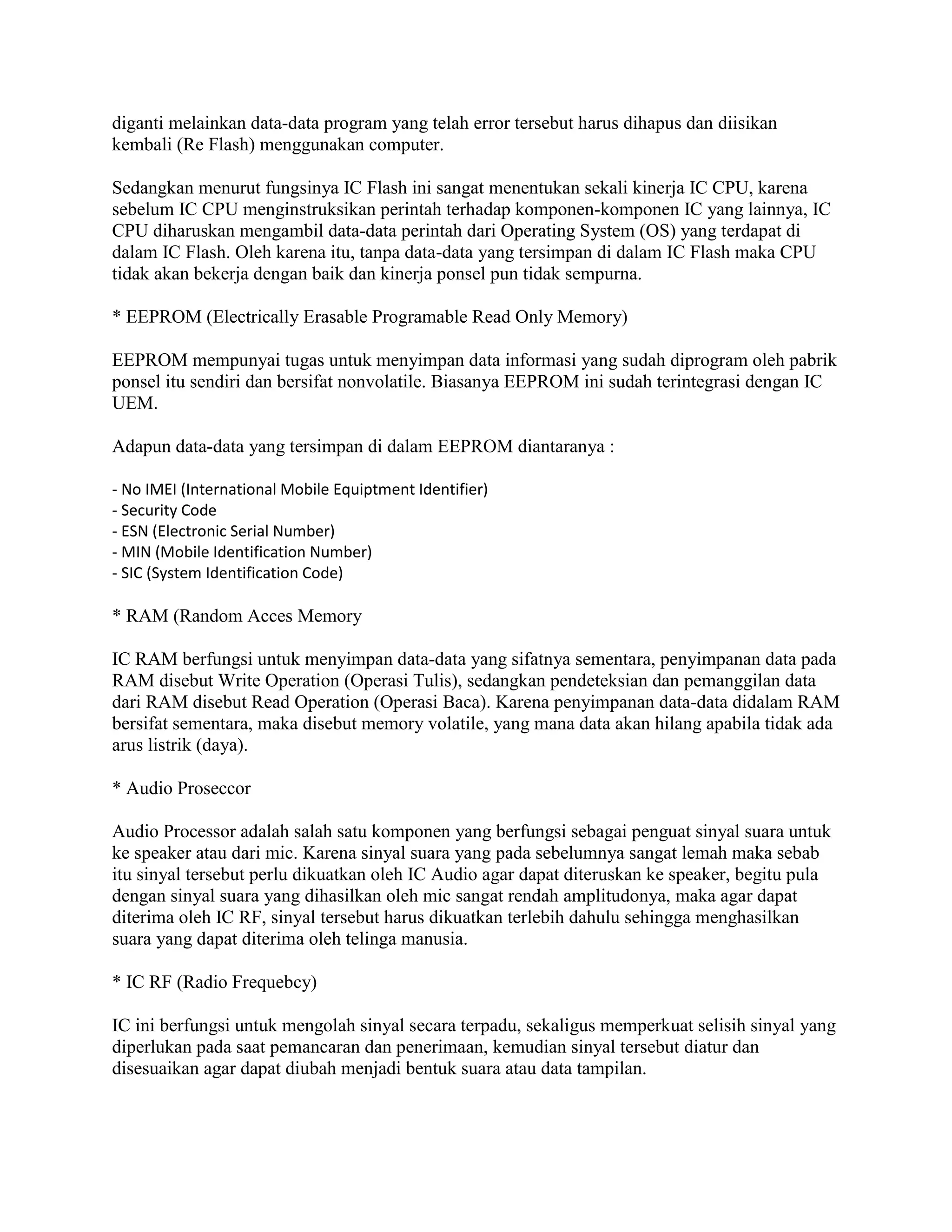 Komponen handphone aktif | PDF