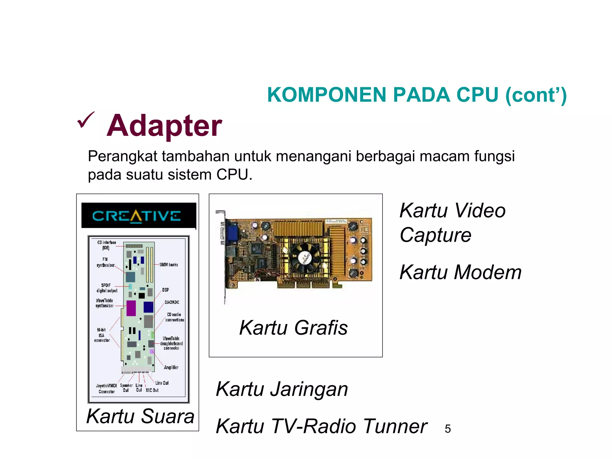 Komponen hardware Komputer | PPT