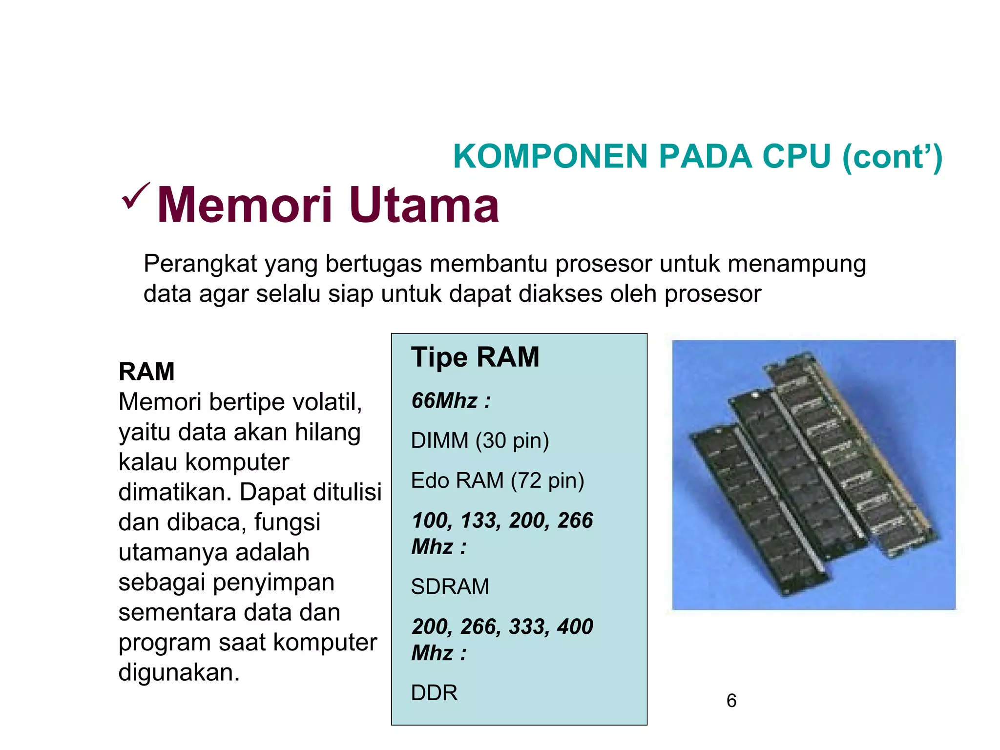 Komponen hardware Komputer | PPT