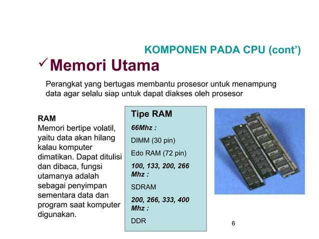 Komponen hardware Komputer | PPT