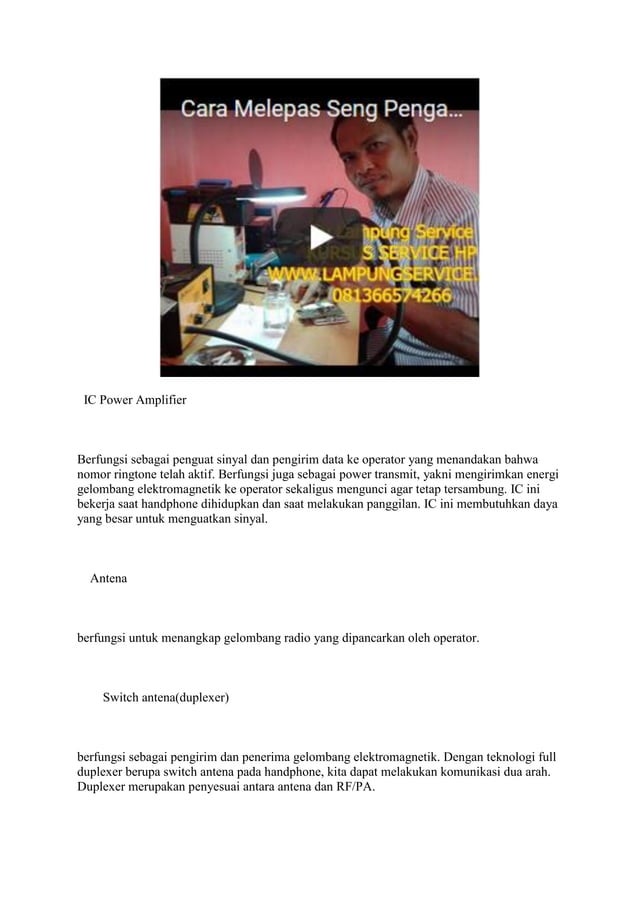 Komponen hp casio | PDF