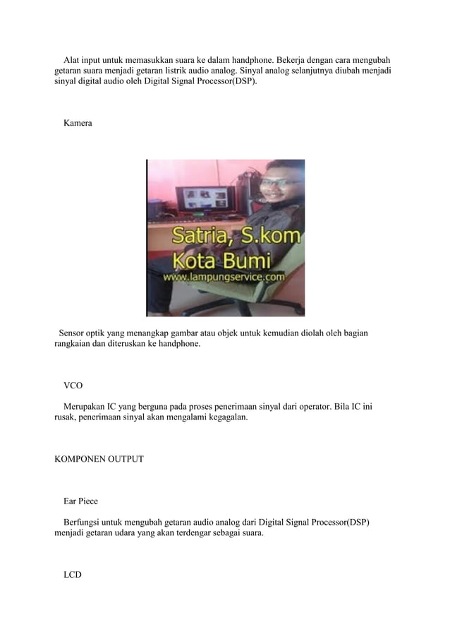 Komponen hp casio | PDF