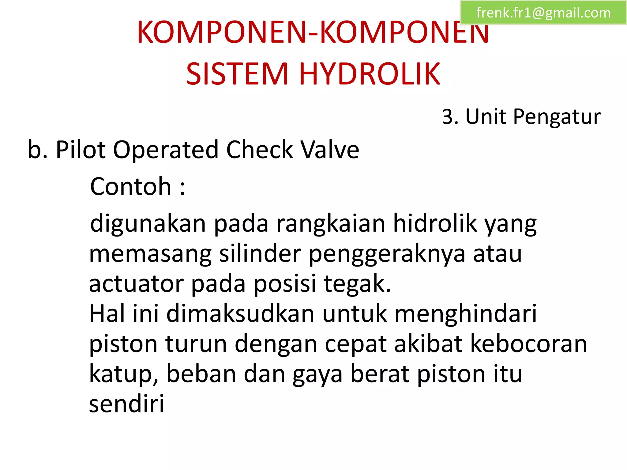 sistem hydrolik | PPTX