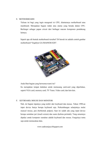Komponen komputer | PDF