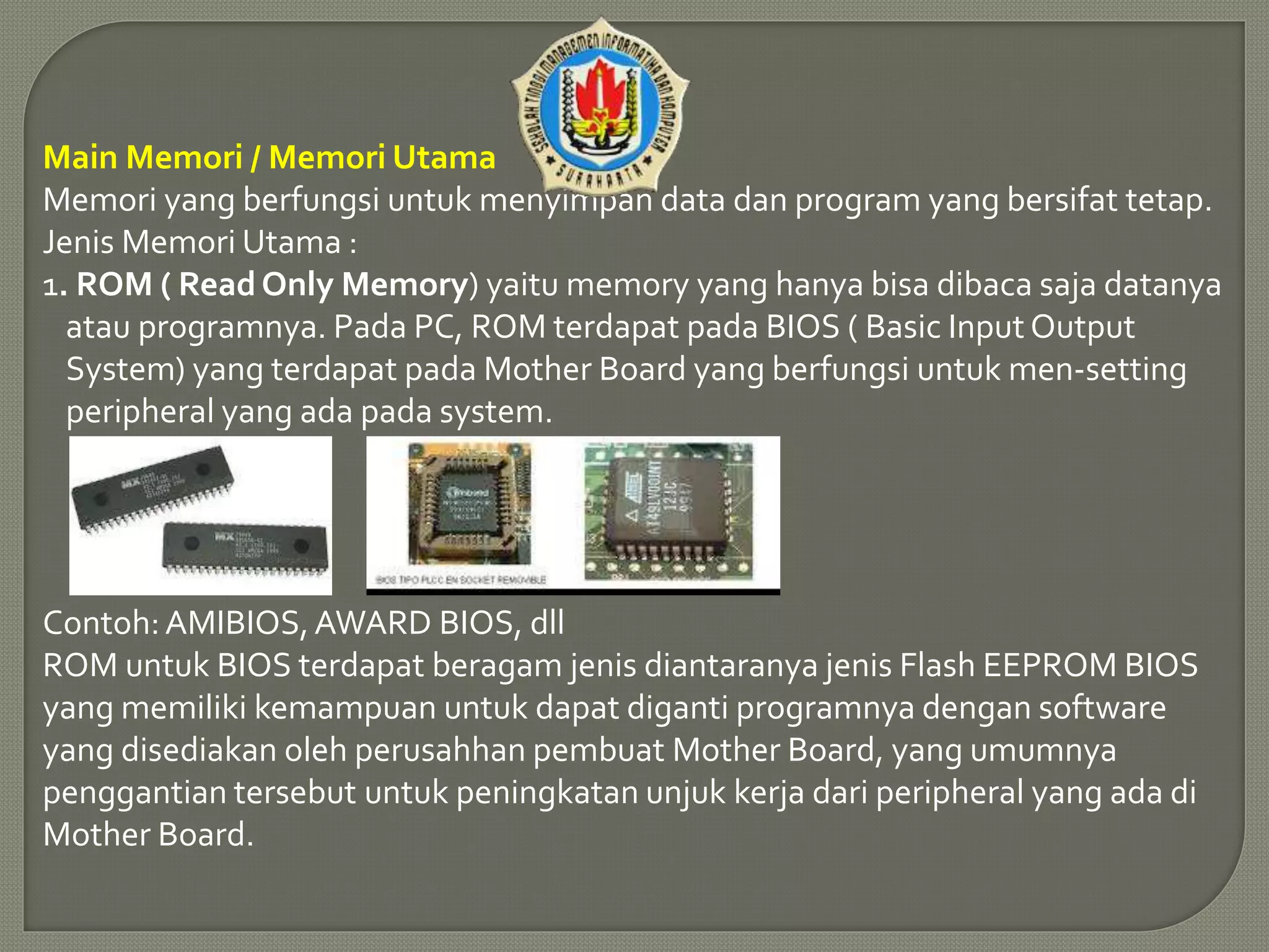 Komponen komputer | PPTX