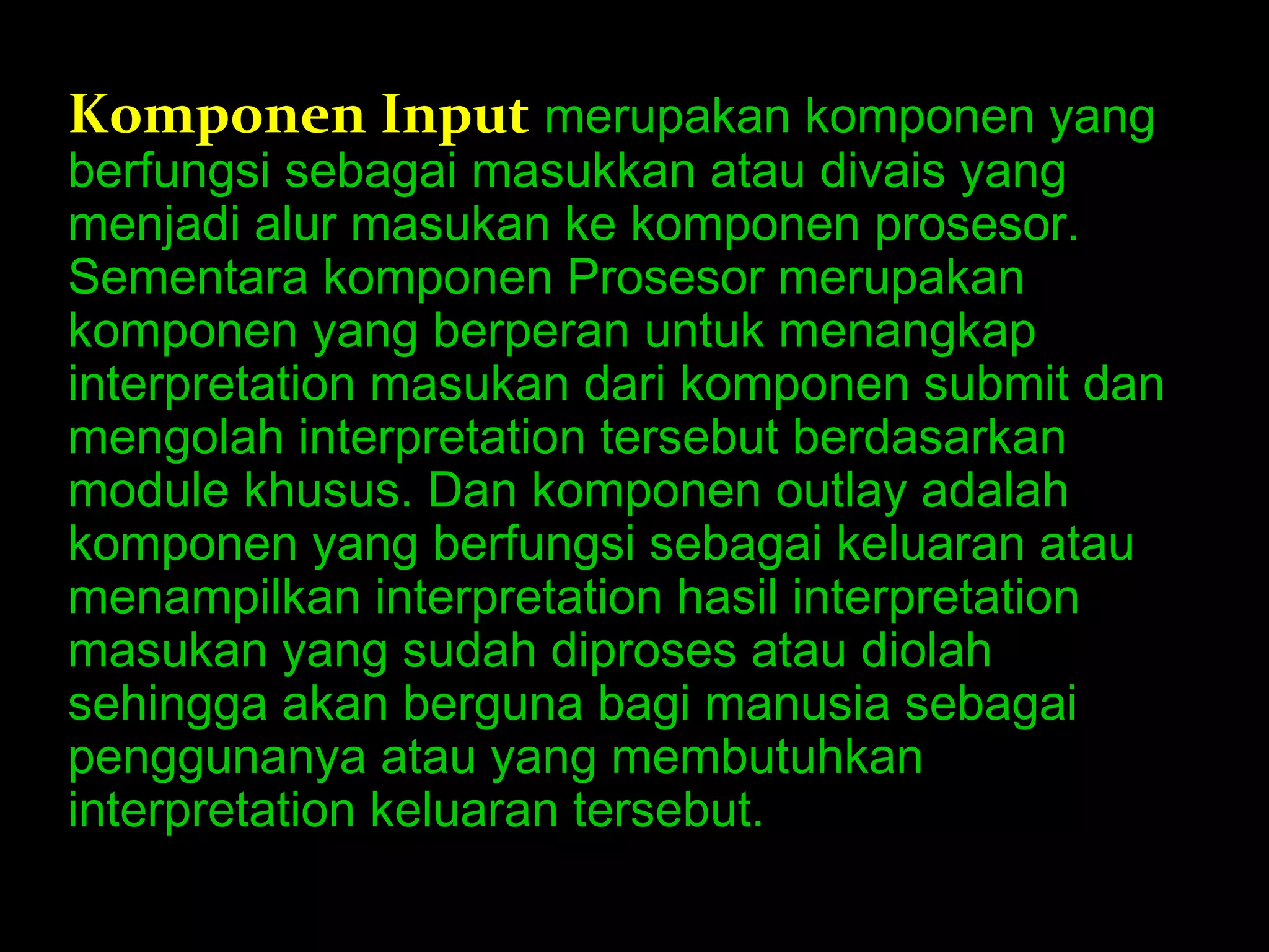Komponen komputer 5 | PPT
