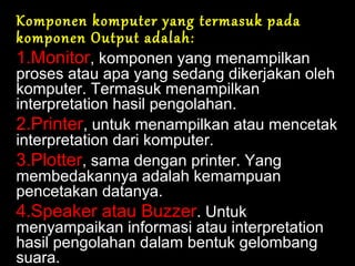 Komponen komputer 5 | PPT