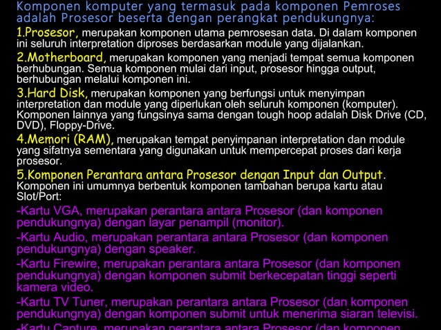 Komponen komputer 5 | PPT
