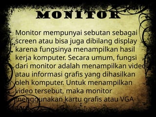 KOMPONEN LUAR SYSTEM KELAS X TJKT SEKOLAH | PPT