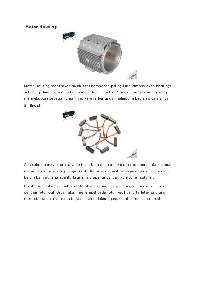 Komponen motor listrik | PDF