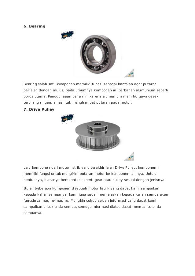 Komponen motor listrik | PDF