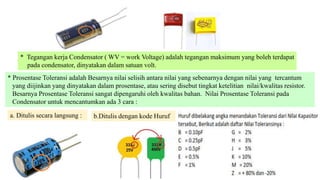 Komponen pasif 1 resistor dan condensator | PPT