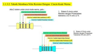 Komponen pasif 1 resistor dan condensator | PPT