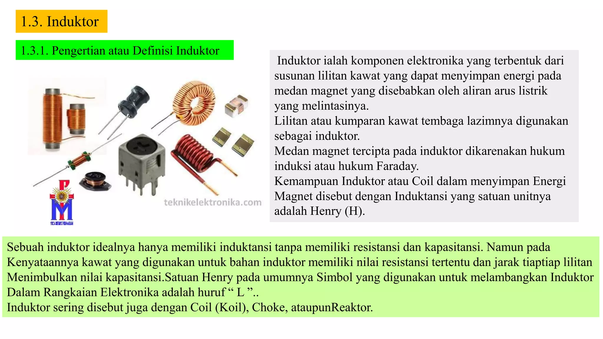 Komponen pasif 2 induktor dan trafo | PPTX