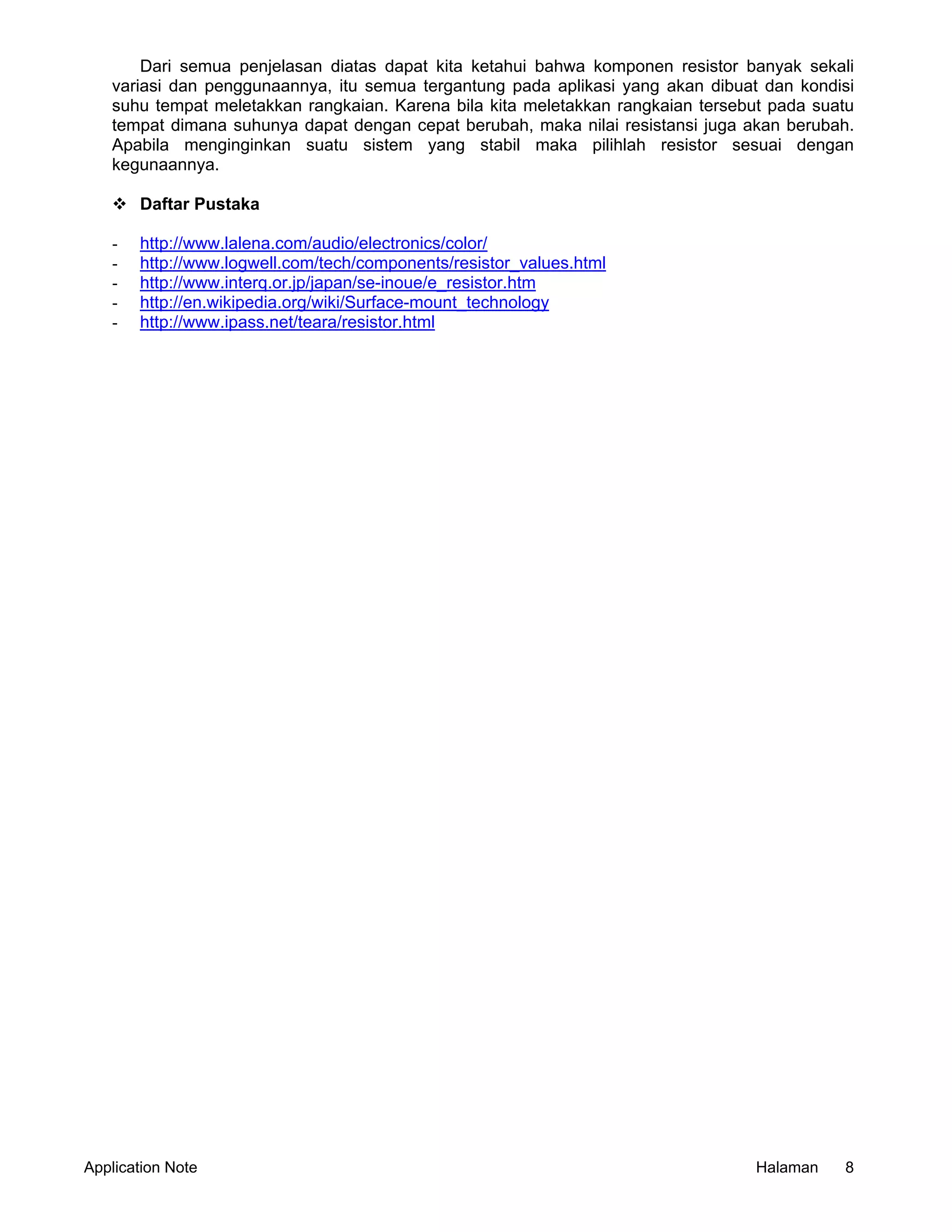Komponen pasif elektronika | PDF