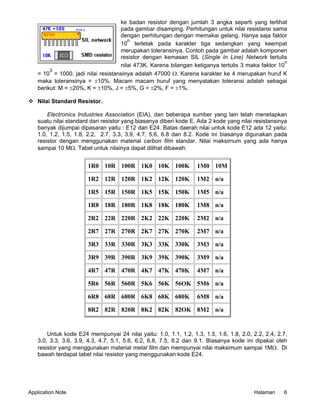 Komponen pasif elektronika | PDF