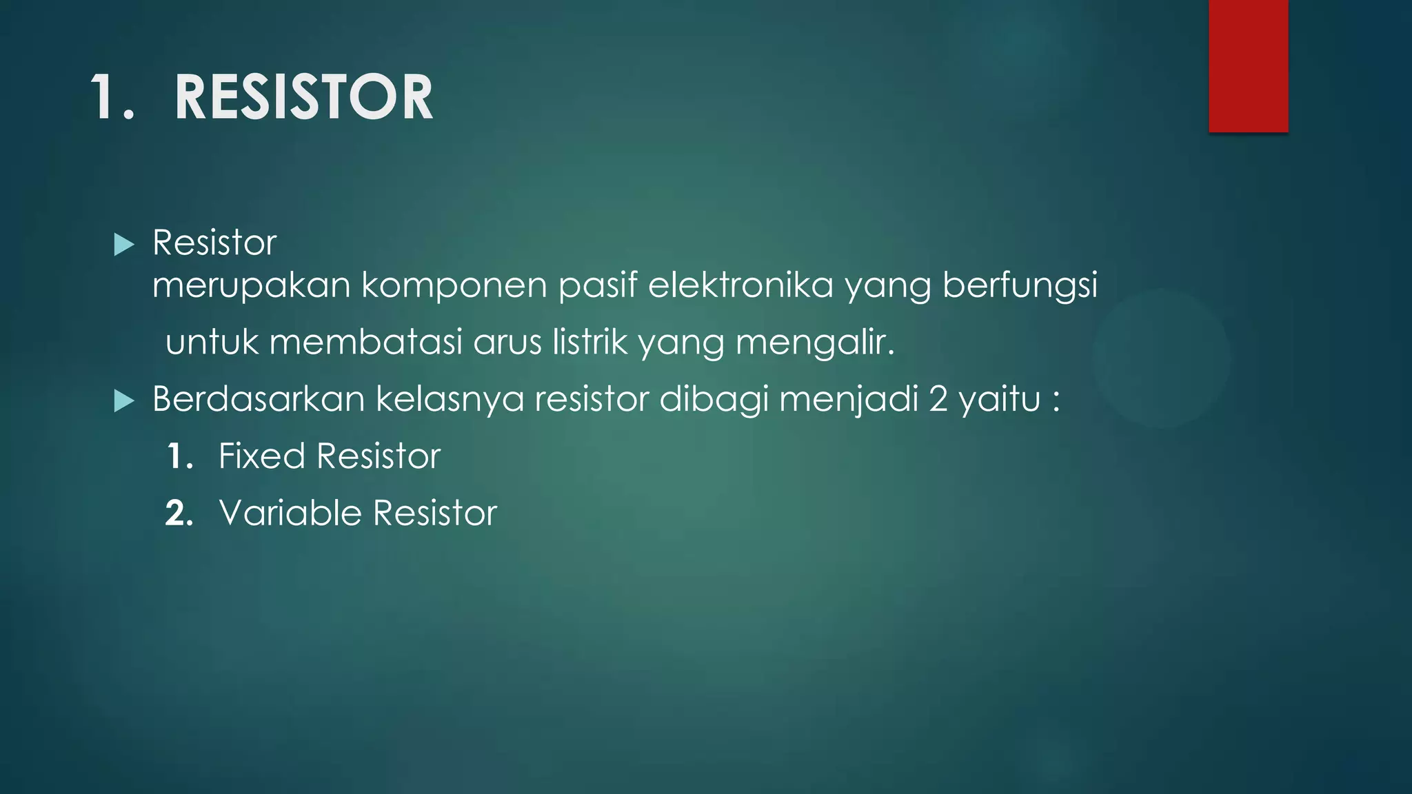 Komponen pasif elektronika | PPTX