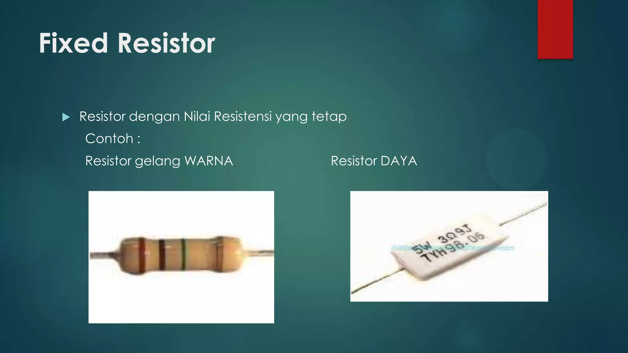 Komponen pasif elektronika | PPTX