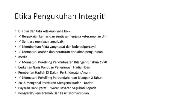 KOMPONEN PELAKSANAAN PENGUKUHAN INTEGRITI -.pptx