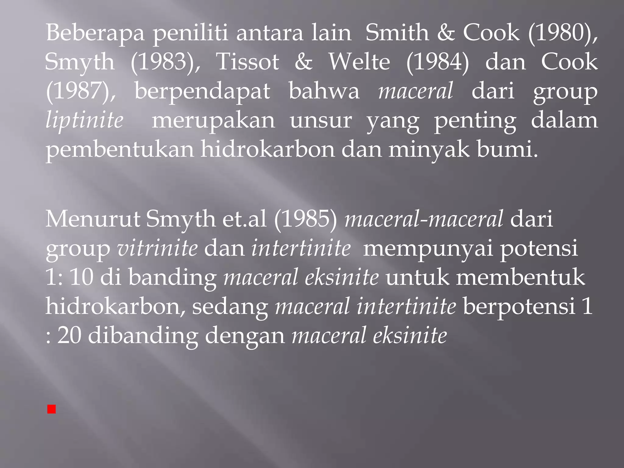 Komponen pembentuk batubara | PPTX