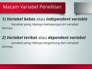 KOMPONEN PENELITIAN dalam melakukan research | PPSX