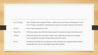 Komponen Sistem Operasi | PPTX