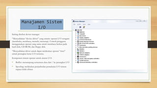Komponen Sistem Operasi | PPTX