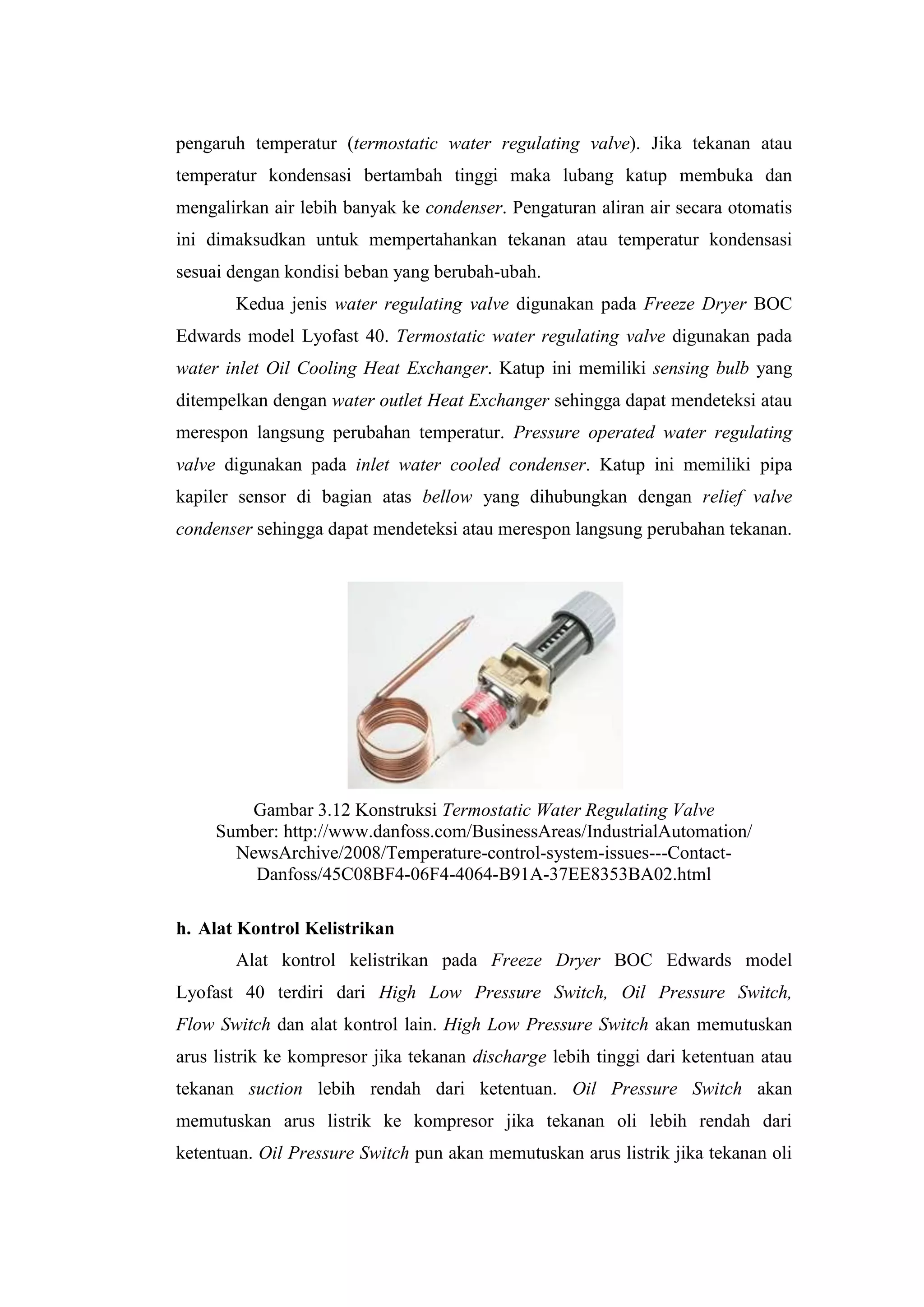 Komponen sistem refrigerasi pada freeze dryer | DOCX