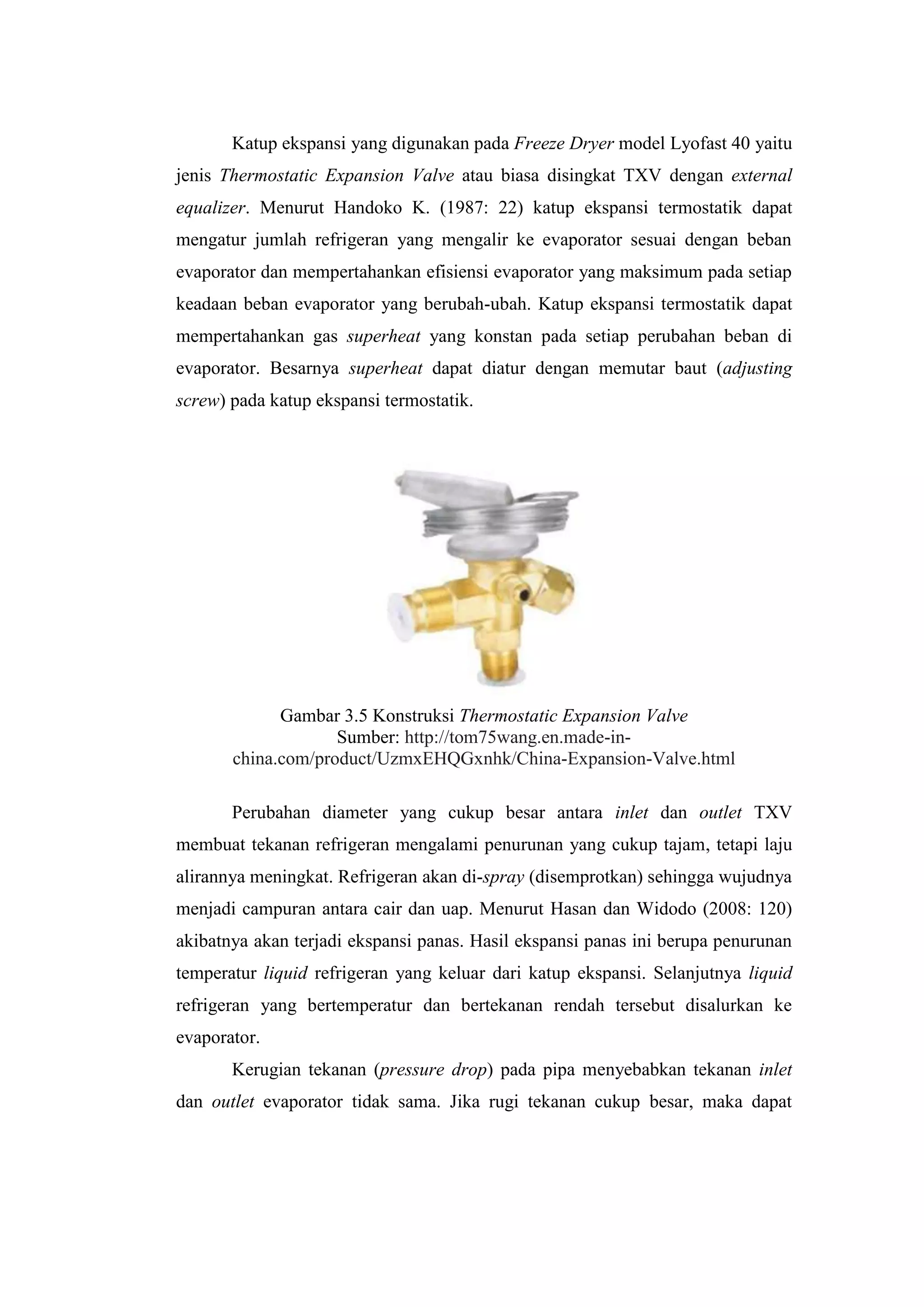 Komponen sistem refrigerasi pada freeze dryer | DOCX