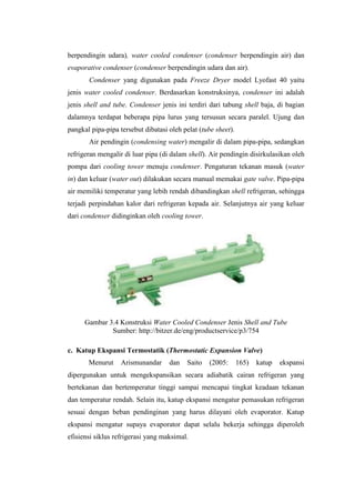 Komponen sistem refrigerasi pada freeze dryer | DOCX