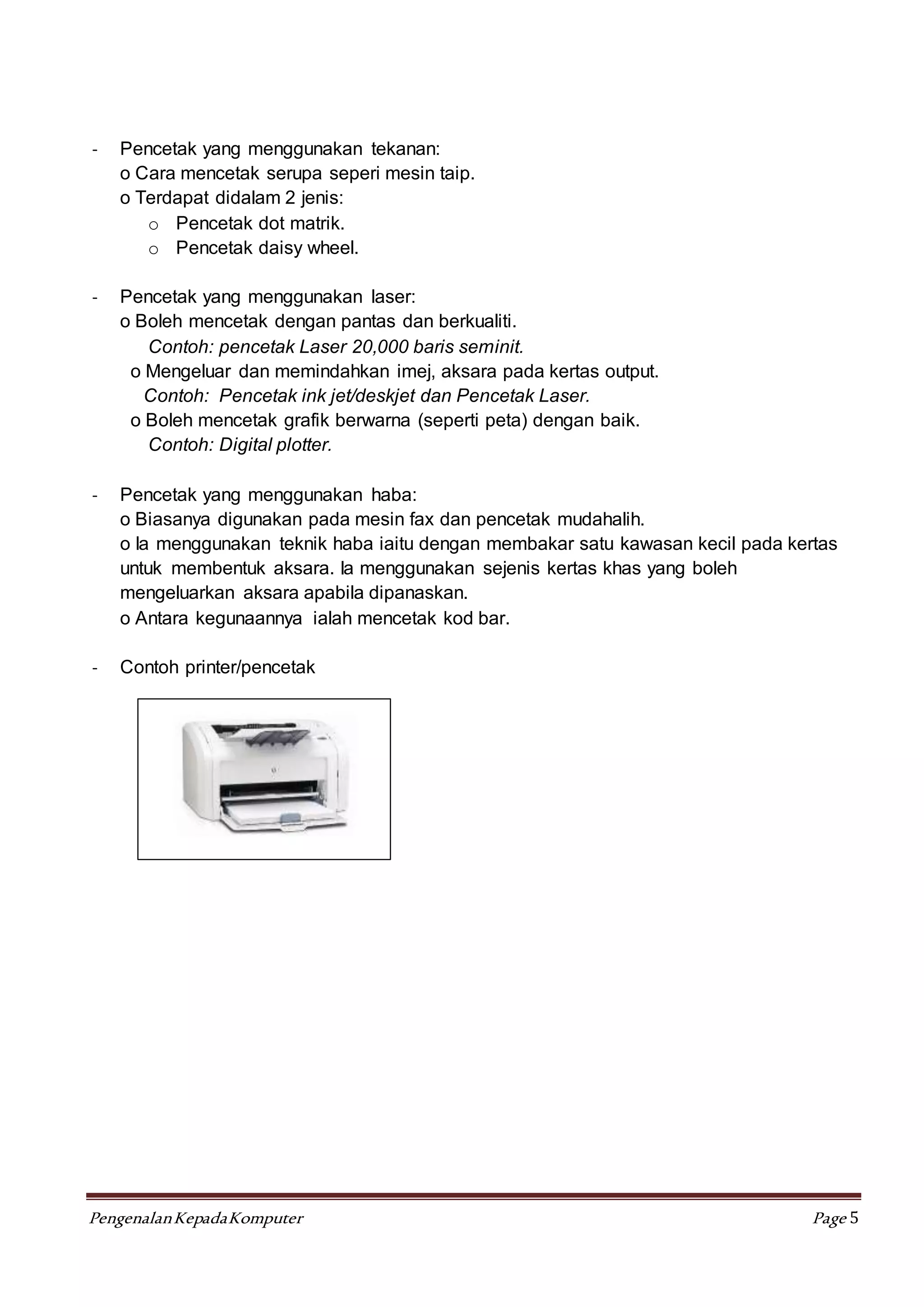 Komponen utama komputer | DOCX