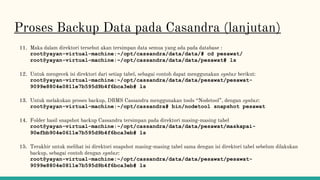 Komporasi backup cassandra dengan my sql | PPT