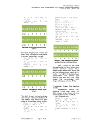 PENERAPAN METODE GREEDY KNAPSACK DALAM MENENTUKAN KOMPOSISI BUAH PADA MASALAH KERANJANG | PDF