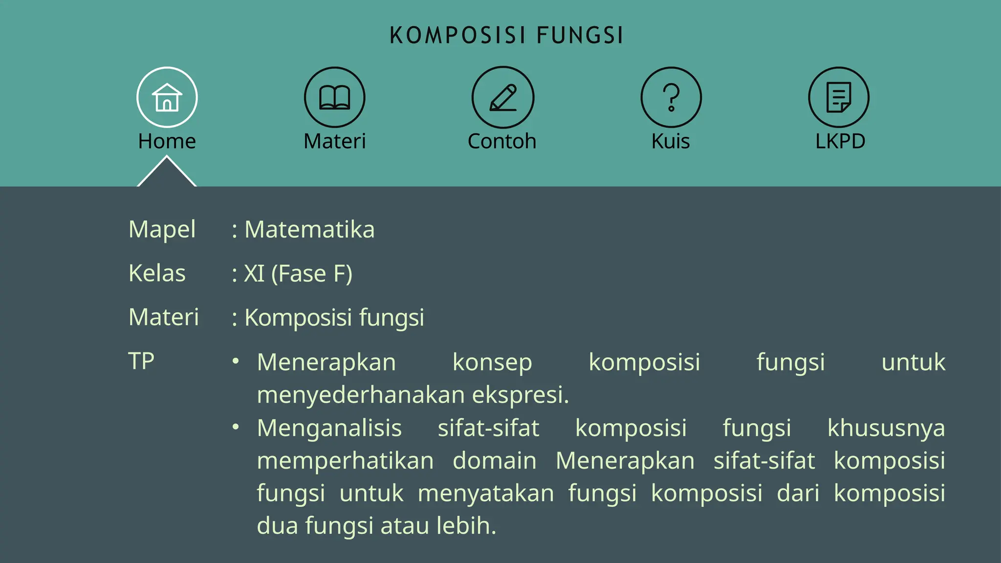 Komposisi fungsi dan sifat-sifat komposisi fungsi | PPTX