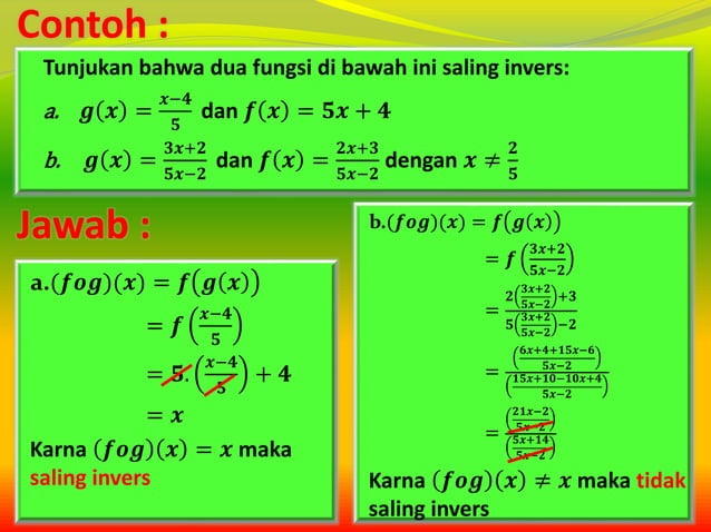 Komposisis fungsi dan invers fungsi | PPTX