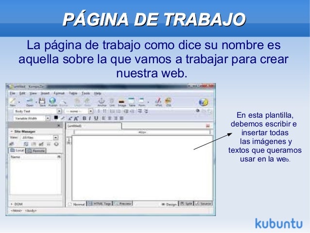 Como crear una pagina web en kompozer - fooultra