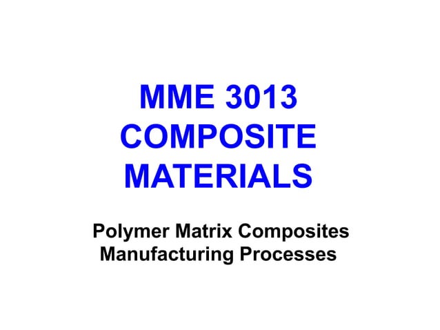 Pmc polymer matrix composite notes in ktu | PPT