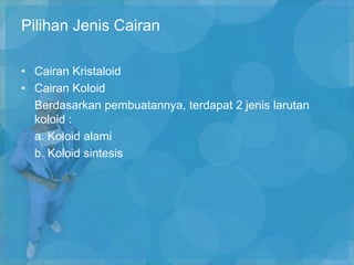KOMPREHENSIF 1 KEBUTUHAN CAIRAN DAN ELEKTROLIT PASIEN OPERASI ...