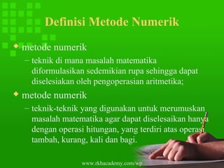 KOMPUTASI/metode numerik (kesalahan/error).ppt