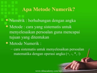KOMPUTASI metode numerik kesalahan/error.ppt