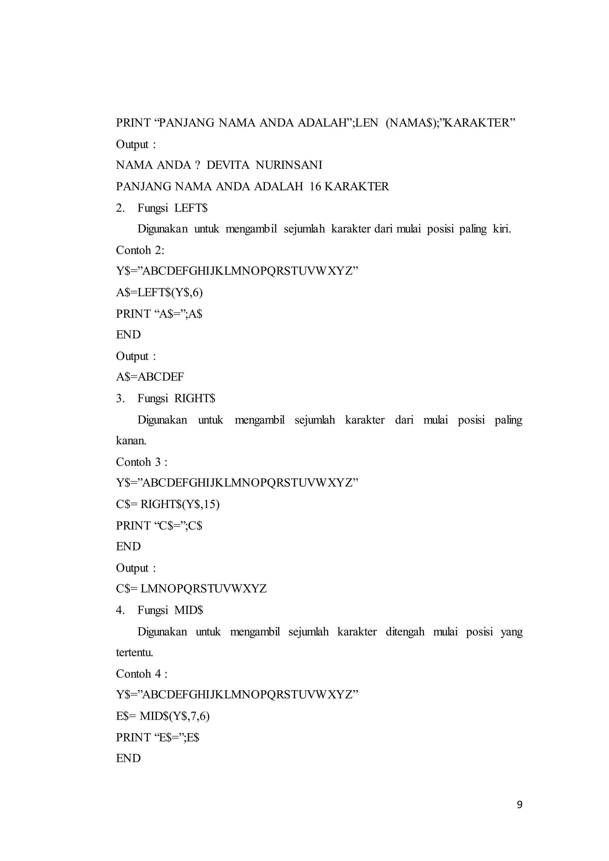 Penyelesaian Akar-akar Persamaan Kuadrat Menggunakan Program QBasic | PDF