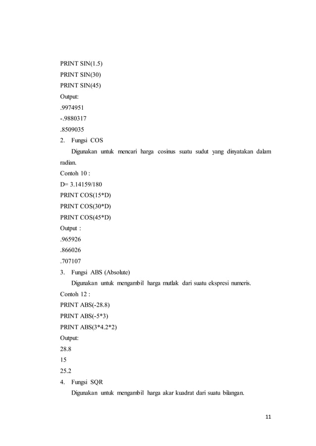 Penyelesaian Akar-akar Persamaan Kuadrat Menggunakan Program QBasic | PDF