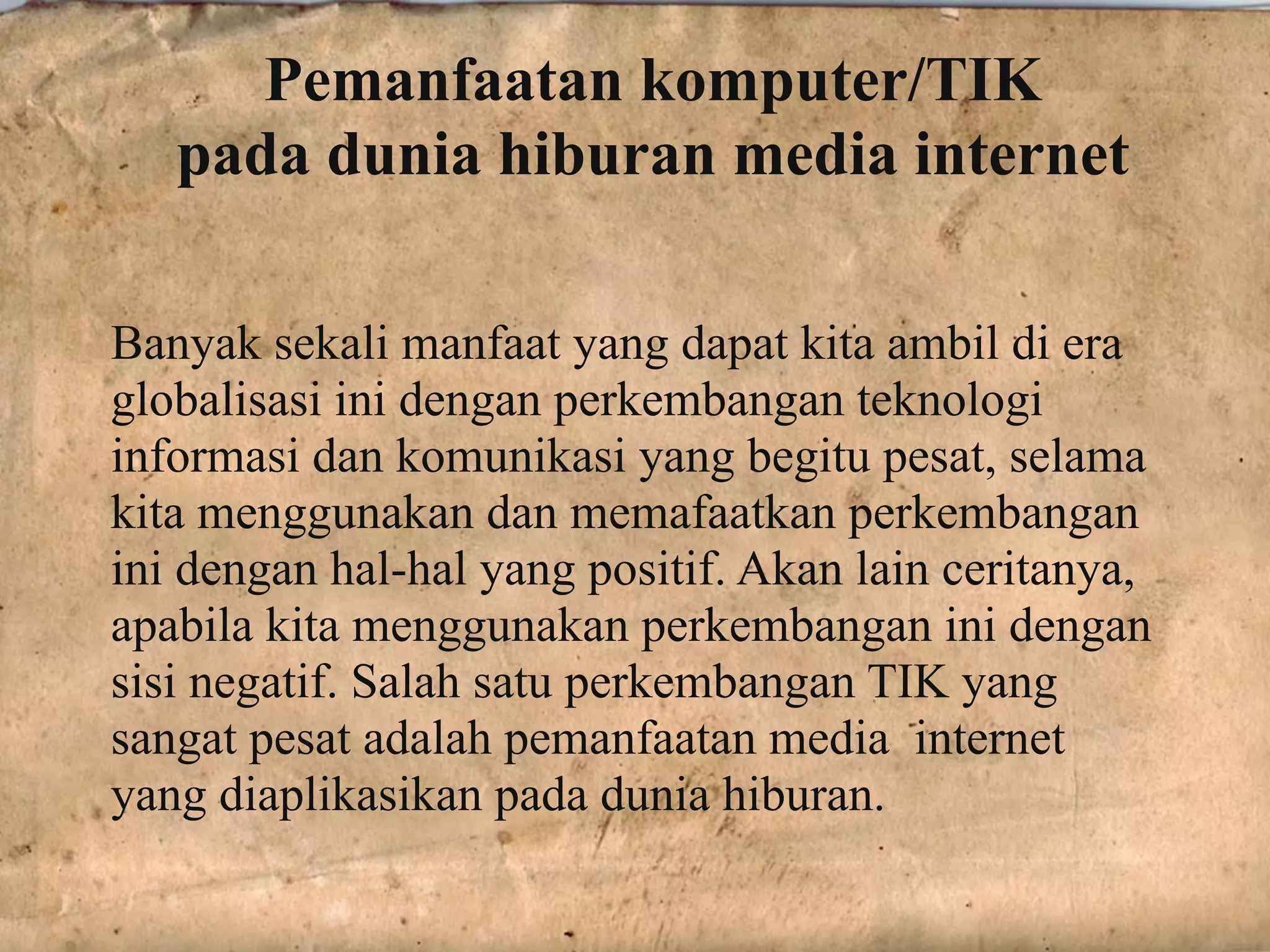 Komputer dan masyarakat komputer dan dunia hiburan | PDF